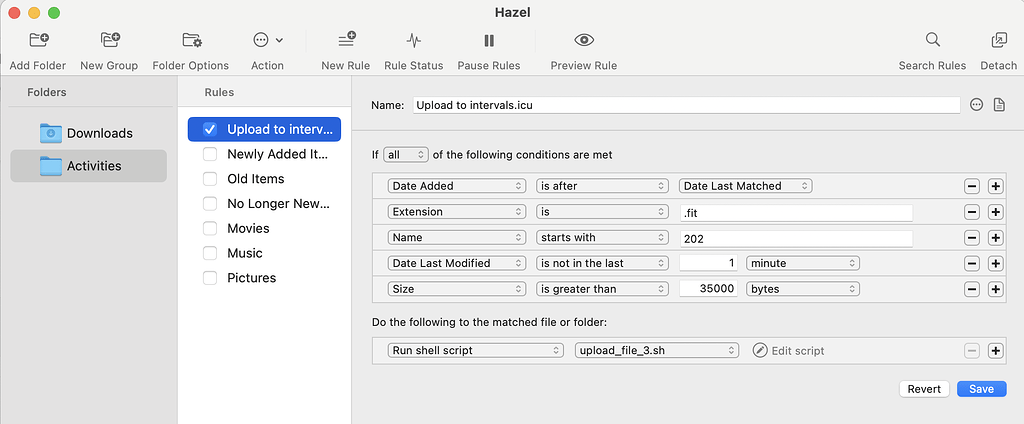 [SOLVED + HOWTO] Automatically uploading .fit files from macOS - Intervals.icu Forum