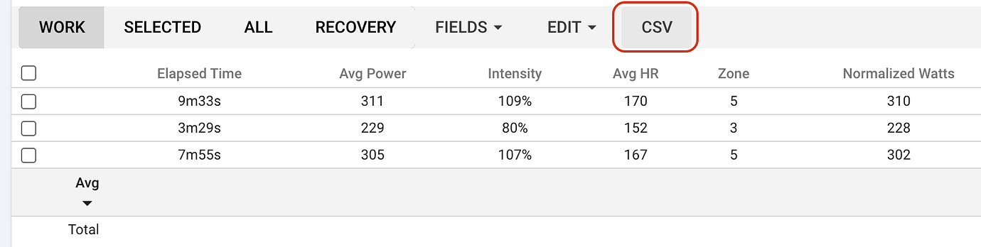 Download and upload activity streams CSV - Announcements - Intervals ...