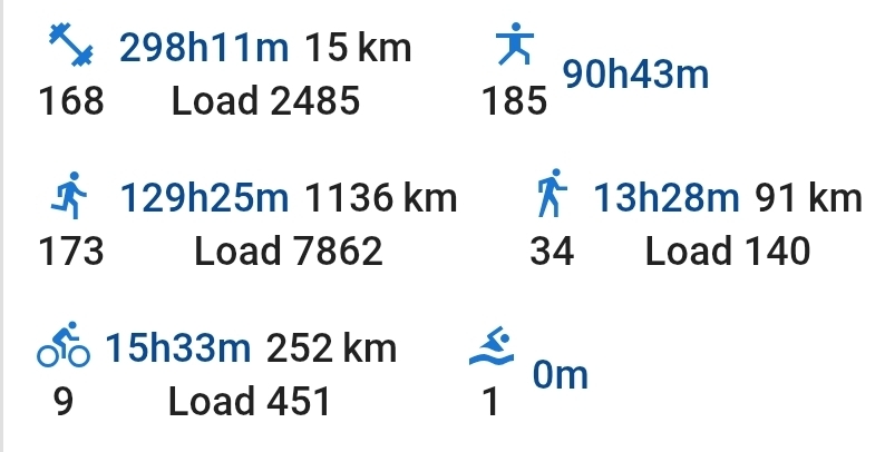 Annual totals how to - Intervals.icu Forum