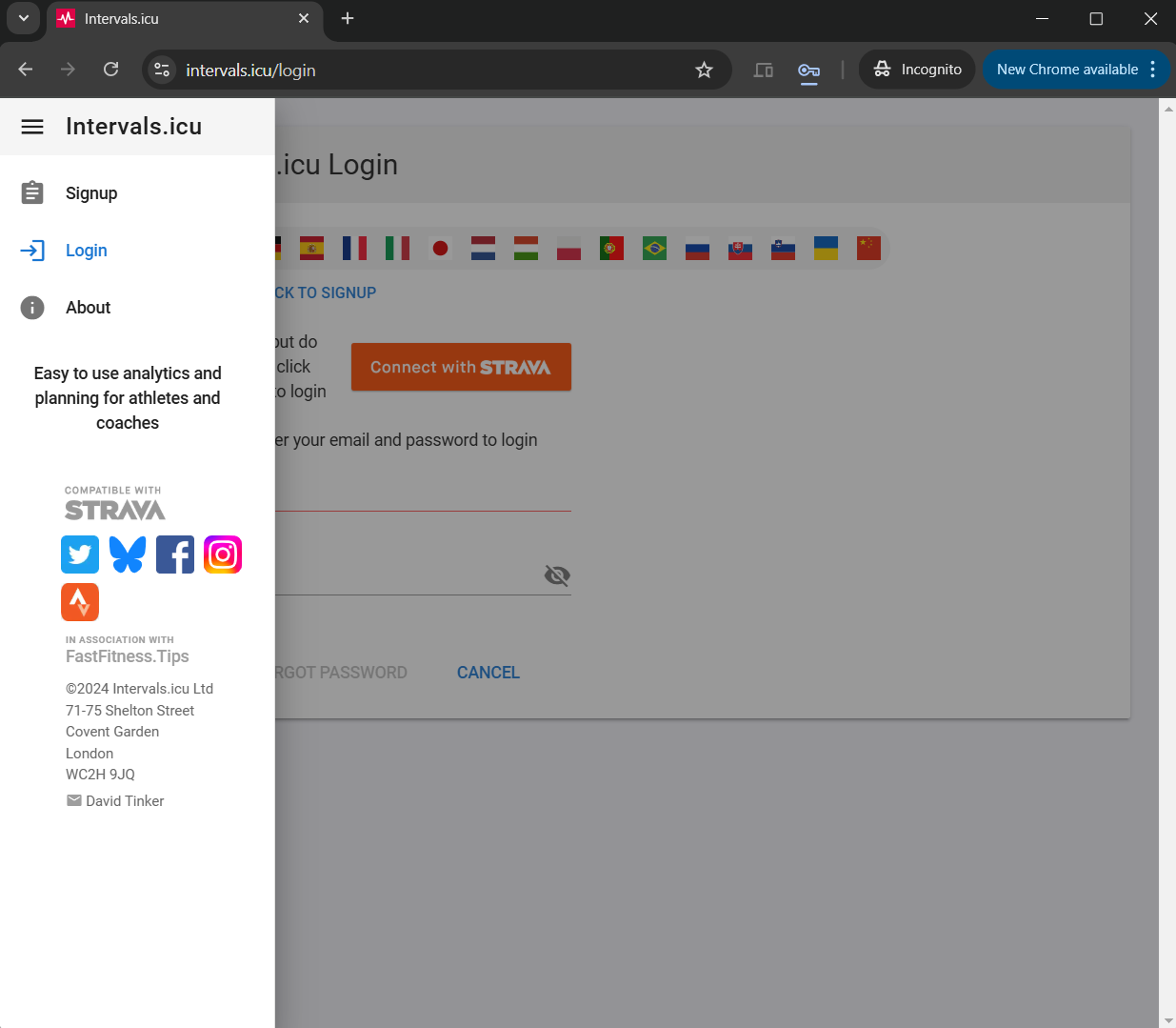 Login impossible on small screens - Site Feedback - Intervals.icu Forum