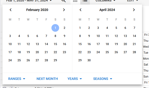 Activity List Calendar - Intervals.icu Forum